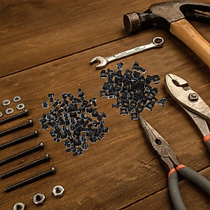 Server Rack Tools 50 Sets Cage Nuts and Screws Screws and Washers for Rack Mount Server Cabinet Rack Mount Server Shelves Black Tool Square Tool