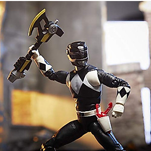 Power Rangers Lightning Collection Mighty Morphin Black Ranger 6-Inch Premium Collectible Action Figure Toy with Accessories