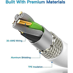 Quntis USB Cable for iPhone 13 [MFi Certified], 3Pack 3/6/10 FT iPhone Charger Cord USB A to Lightning Cable, Phone Charging Cord for iPhone 14 Pro Max 13 Mini 12 11 X 8 7 6 Plus iPad Airpods - White