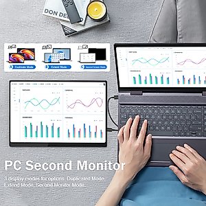 ZEUSLAP Touch Screen Monitor 10.5 Inch Portable Monitor for Laptop Raspberry PI, FHD 1280P 16:10 PC Travel Monitor with USB C for Computer Xbox PS4 PS5