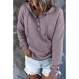 Aricy Womens Oversized Sweatshirts Fall Fashion 2023 Casual Long Sleeve Crewneck Pullover Cute Loose Fit Comfy Fleece Hoodie Tops Lightweight Drawstring Fall Winter Trendy Y2K Clothes with Pocket