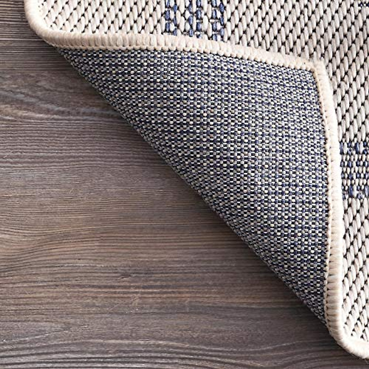 nuLOOM Charter Bordered Solid Indoor/Outdoor Area Rug, 8' x 10', Light Grey