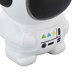 GLOGLOW Astronaut Electric Fan, USB Rechargeable Hanging Neck Fan Handling Gentle Wind Portable for Home Black