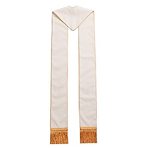 BLESSUME 1PC Clergy Mass Stole Cross Embroidered Wedding Stole