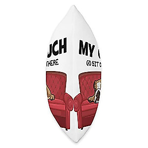 Let's Love Bulldogs Store This is my Couch-go sit Over There-Funny Dog Owner Throw Pillow, 16x16, Multicolor