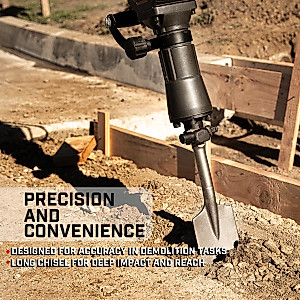 XtremepowerUS Hex Shank Asphalt Cutter Bit for Electric Demolition Jack Hammer 1-1/8" Chisel Shovel Scoop Breaker