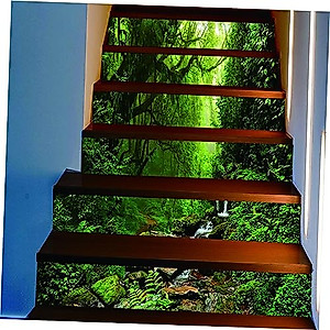 Housoutil Thicken Stairs Stickers Staircase Wall Decor Staircase Stickers Stairs Decals Staircase Decals PVC Stair Decor Mural Stair Stickers Decorative Paintings Digital