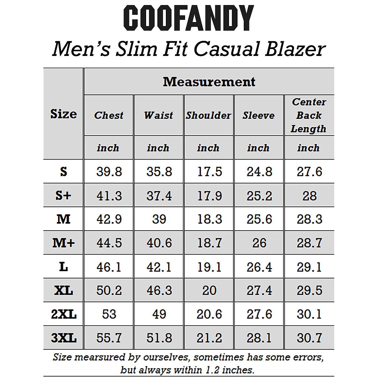 COOFANDY Men Slim Fit Suits Casual Lightweight Blazer Jackets One Button Tuxedos Dark Black