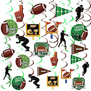 54 PCS Football Party Decorations Football Hanging Swirl for Football Birthday Party Football Game Day Sports Theme Party Supplies