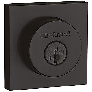 Kwikset 159SQT-11PS Halifax Square Double Cylinder Deadbolt Smart Key Venetian Bronze Finish