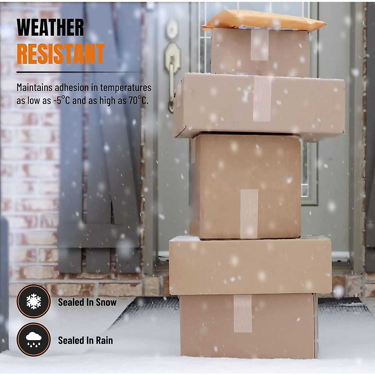 4pcs Strapping Tape, 1.88" x 30yds Heavy Duty Packing Tape - 5.5mil Fiberglass Tape - 2X Thicker Shipping Tape - Synthetic PET Adhesive Filament Tape - Reinforced Packing Tape for Moving Boxes