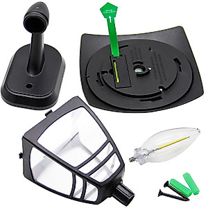 MAGGIFT 4 Pack Solar Powered Wall Lantern, Outdoor 10 Lumen LED Edison Bulb Warm White Solar Lights Wall Sconce with No Wiring Required, Fixture with Wall Mount Kit