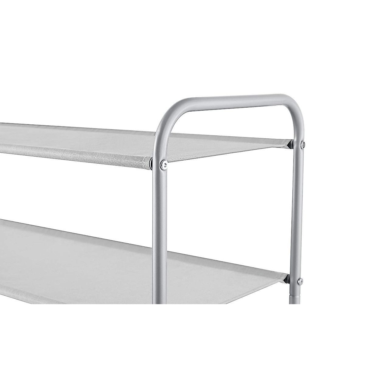 MaidMAX 3 Tiers Closet Shelf Organizer with 2 Drawers for Home Storage and Organization, Silver Grey