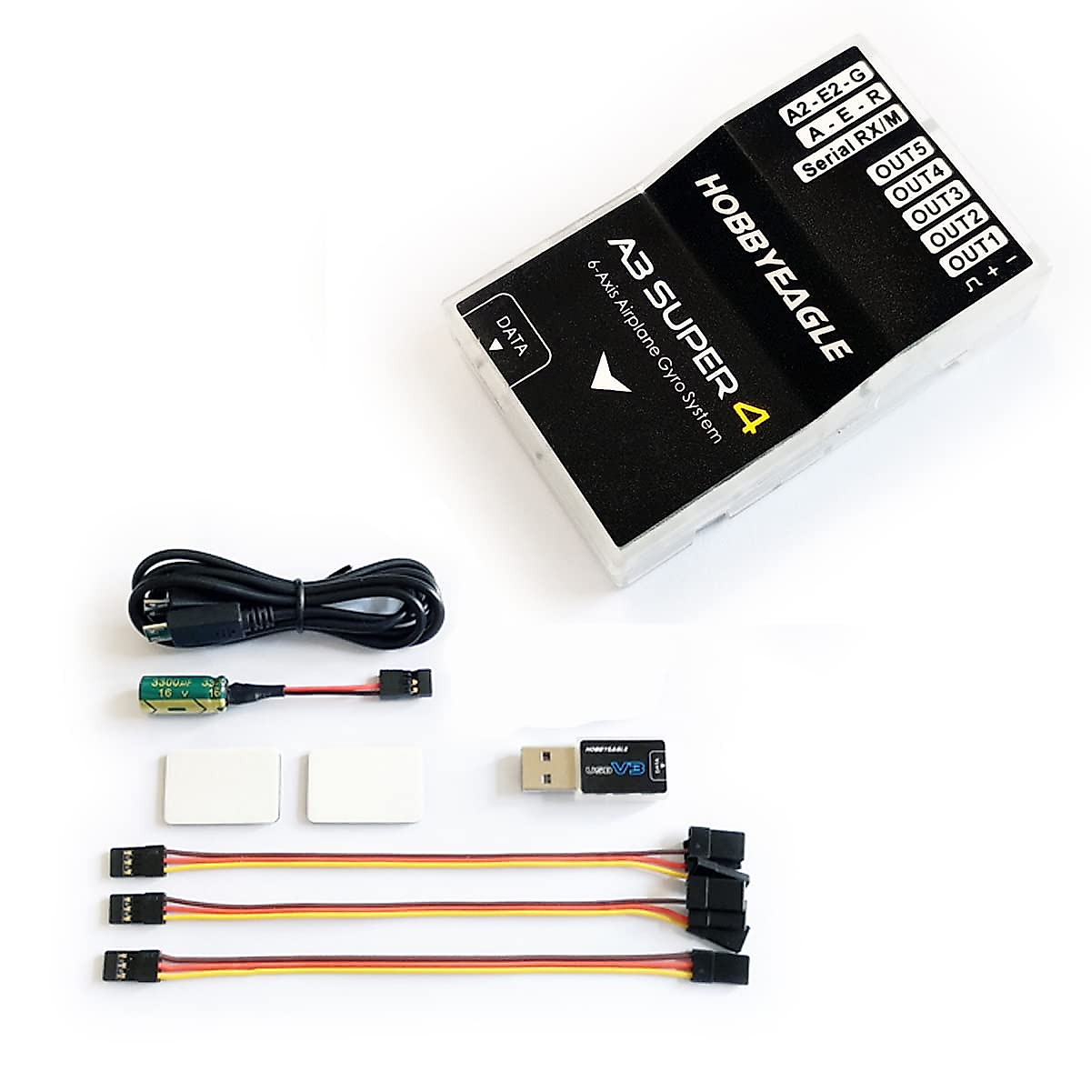 SoloGood HOBBYEAGLE A3 Super 4 RC Plane Airplane Gyro Flight Controller Stabilizer for RC Fixed-Wing Airplane Model Plane FPV