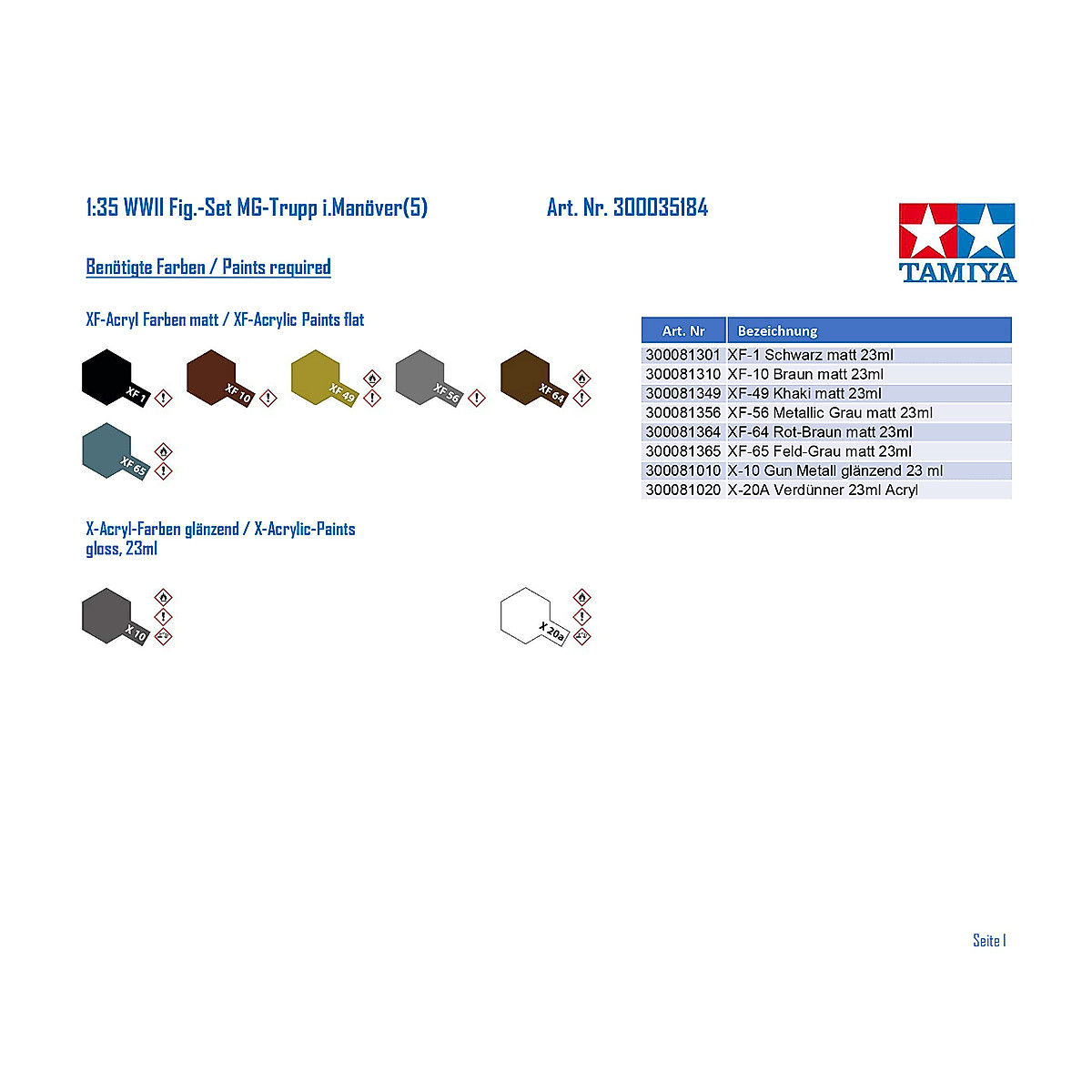 TAMIYA 300035184 1:35 WWII Figurine Set, Machine Gun Troop in Manoeuvre (5)