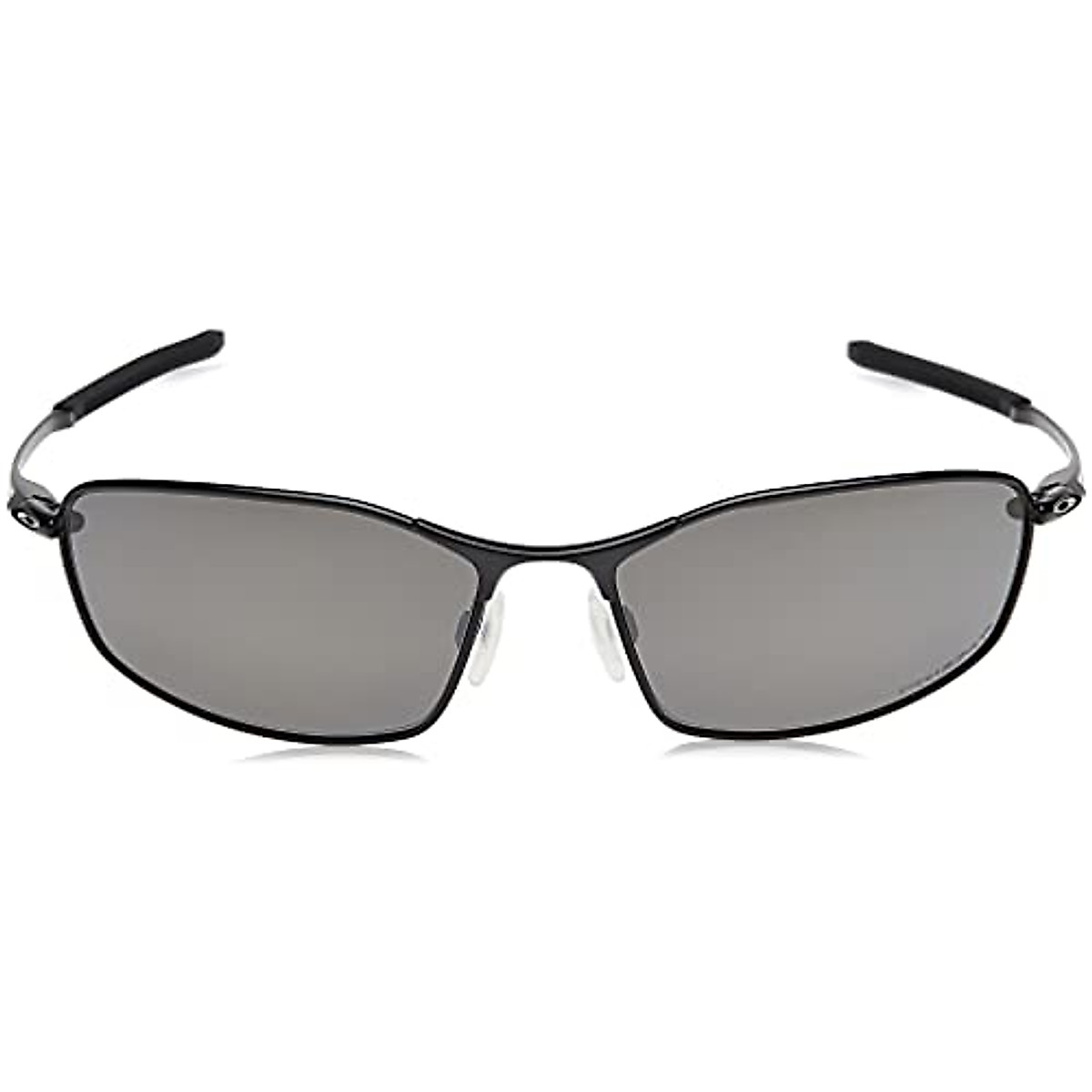 Oakley Men's OO4141 Whisker Oval Sunglasses, Satin Black/Prizm Black Polarized, 60 mm