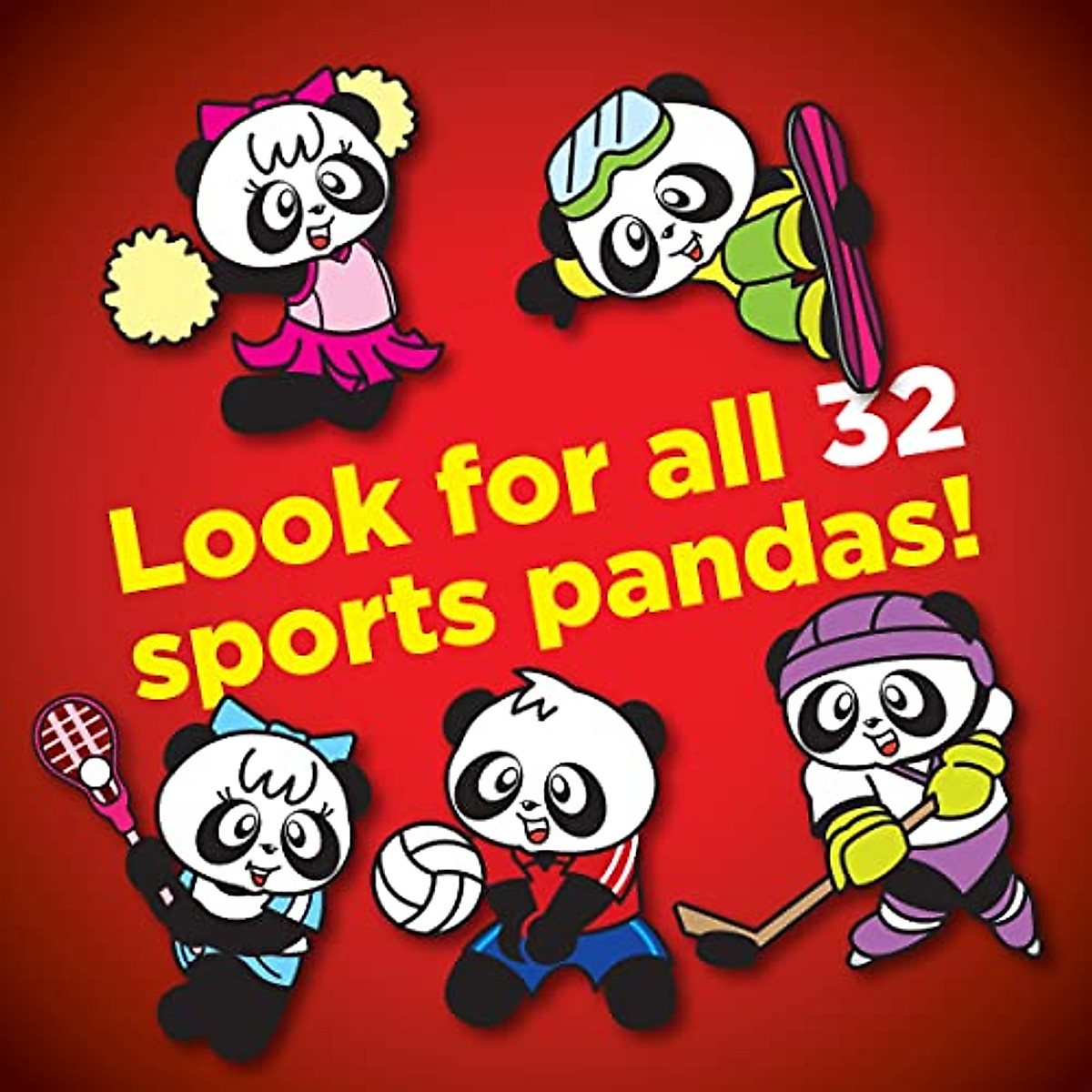 Meiji Hello Panda Cookies, Chocolate Crème Filled - 2.2 oz, Pack of 6 - Bite Sized Cookies with Fun Panda Sports