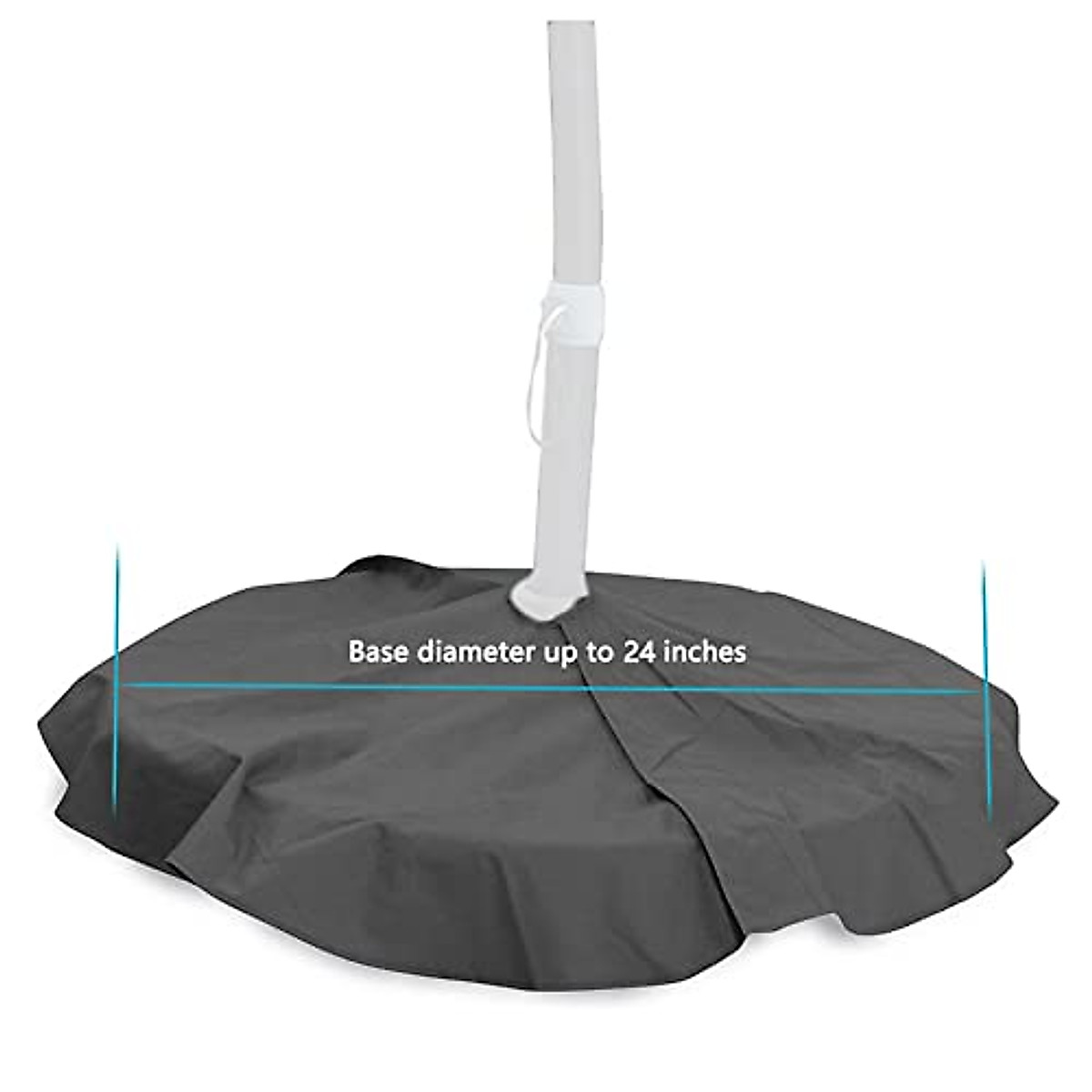 Patio Umbrella Base Cover Heavy Duty Round Base Stand Cover Parasol Base Cover Waterproof Sunscreen Anti-UV - Fits Bases up to 24"
