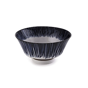 Hinomaru Collection Authentic Japanese Minoyaki Porcelain Handpainted Rice Bowl Tayo Multi Purpose Bowls Set 7.09 fl oz 5 inch W Set of 4 Rice Bowls Set (Tokusa)