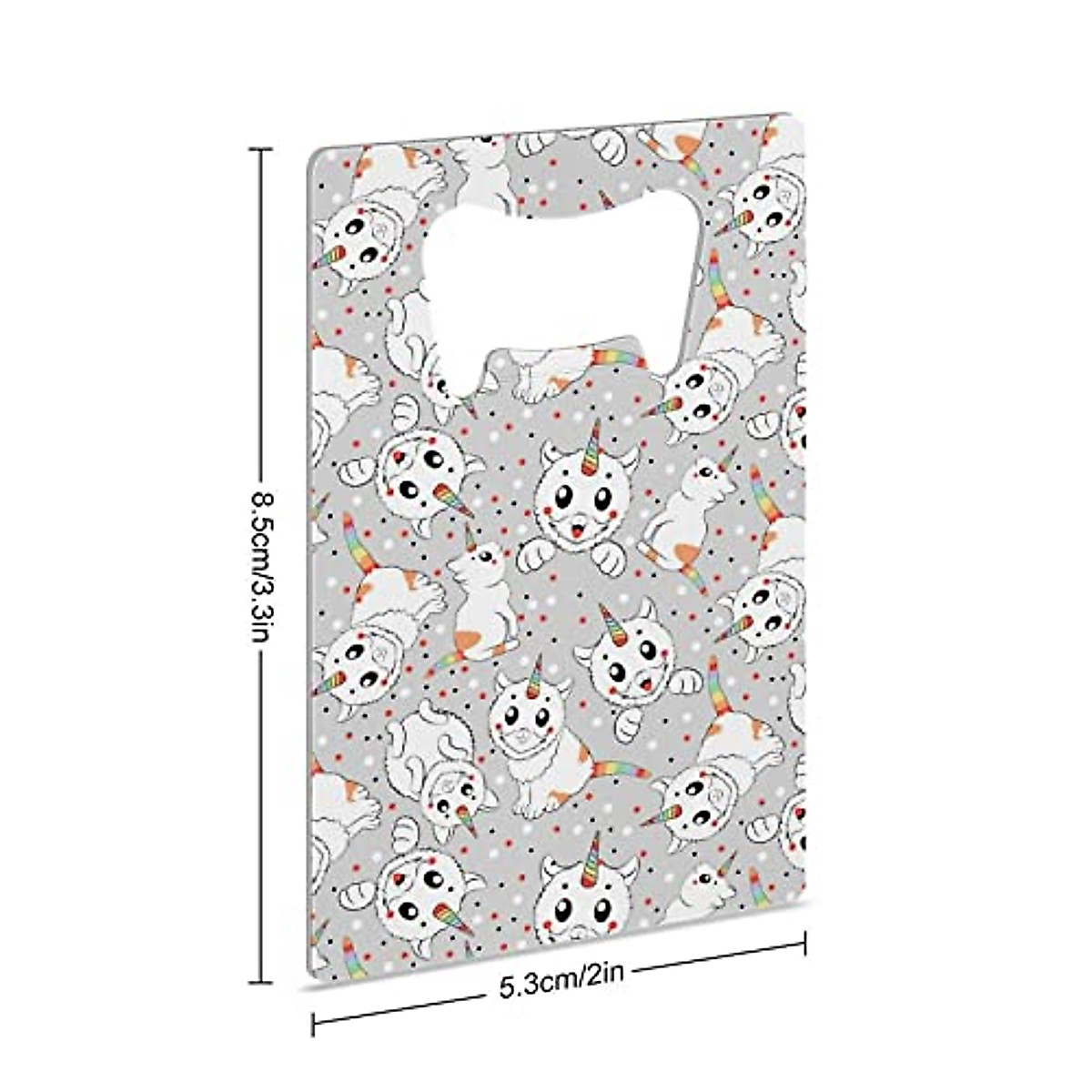 Cute Little Cat Unicorn Credit Card Bottle Opener Stainless Steel Flat Beer Wine Bottle Opener for Party Wedding Favor