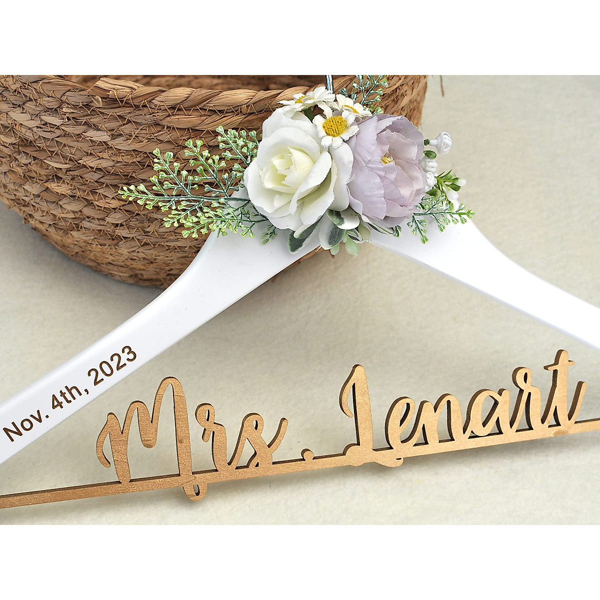 Bride Hanger, Wedding Hanger, Wedding Gift, Personalized Bride Hanger, Honor Maid, Bridesmaid, Doctor, Graduation Dress Hanger