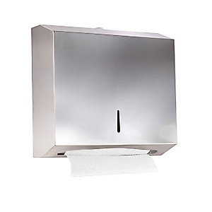 PENGKE Wall Comercial Industrial Paper Towel Dispenser,304 Grade Stainless Steel with Lock Design 250 C-Fold Capacity/300 Multi-Fold Capacity