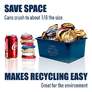 Mckay 16oz Metal Can Crusher, Heavy-Duty Wall-Mounted Smasher for Aluminum Seltzer, Soda, Beer Cans and Bottles for Recycling, Gadgets for Home (American Flag)