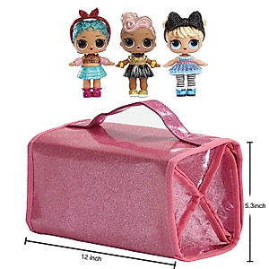 Leeche Storages & Display Case for Dolls Compatible with All LOL Surprise Dolls,Easy Carrying Storage Organizer Clear View Case(Dolls Not Includ)