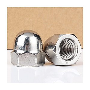 WALENI 5-20pcs Acorn Cap Nut M3 M4 M5 M6 M8 M10 Stainless Steel Decorative Dome Cap Nuts Blind Nuts(201 Stainless Steel,M10 (5pcs))