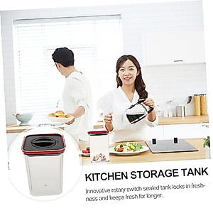 1pc Spiral Storage Tank Storage Container with Lid Containers with Lids Flour Container Plastic Clear Container Vacuum Container Cereal Container Milk Powder Can Cereals Seal Pp