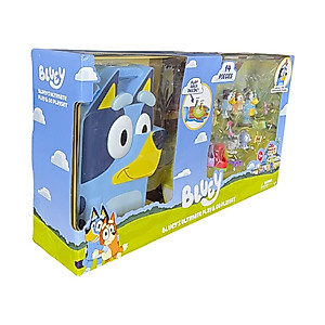 Bluey's Ultimate Play & Go Playset - Includes Carrier Playset, Accessories, and 6 Figures - Bluey, Bingo, Bandit, Chilli, Muffin, Socks