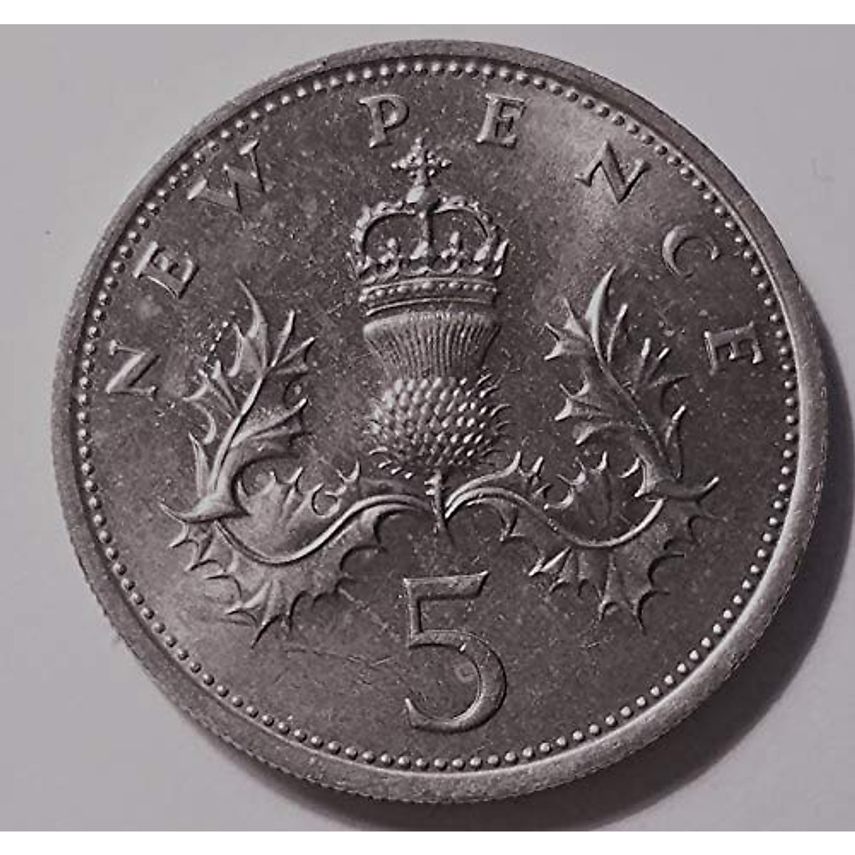 England QEII 5 New Pence 1969 Coin Great Britain