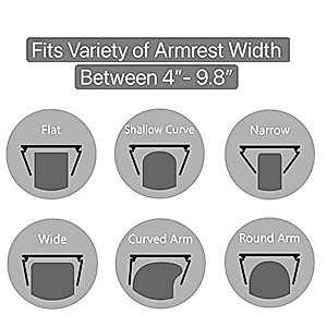 Sofa Arm Clip Tray, Side Table for Remote Controls/Drinks/Gamepads Holder (Black)