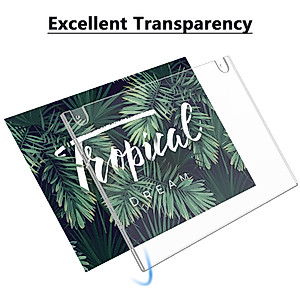 MaxGear Acrylic Sign Holder 11 X 17 Wall Mount Sign Holder Clear Plastic Picture Frames with 3M Tape Adhesive and Screws for Office, Home, Store, Restaurant - Landscape, 6 Pack