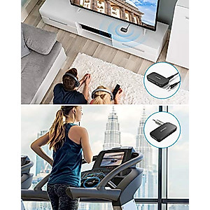 Anker Soundsync Bluetooth 5.0 Transmitter, 13-Hour Long Battery Life, aptX Low Latency, Dual Device Connection for TV, PC, CD Player, iPod / MP3 / MP4 Player, iPad/iPad Air/iPad Mini, and More