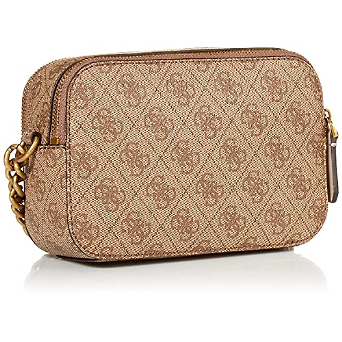 GUESS womens Noelle Crossbody Camera, Latte, One Size US