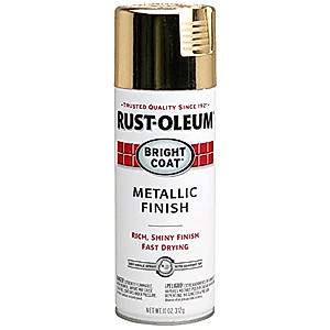11 oz Rust-Oleum Brands 7710830 Gold Stops Rust Bright Coat Spray, Metallic Finish Pack of 6
