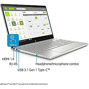 HP Pavilion 15 Business Laptop Computer, 10th Gen Intel Core i5-1035G1, 15.6" HD IPS Touchscreen, 12GB RAM, 512GB SSD, Win 10 Pro, Wi-Fi 5, Bluetooth, Webcam, B&O Audio, HDMI | 32GB usb card