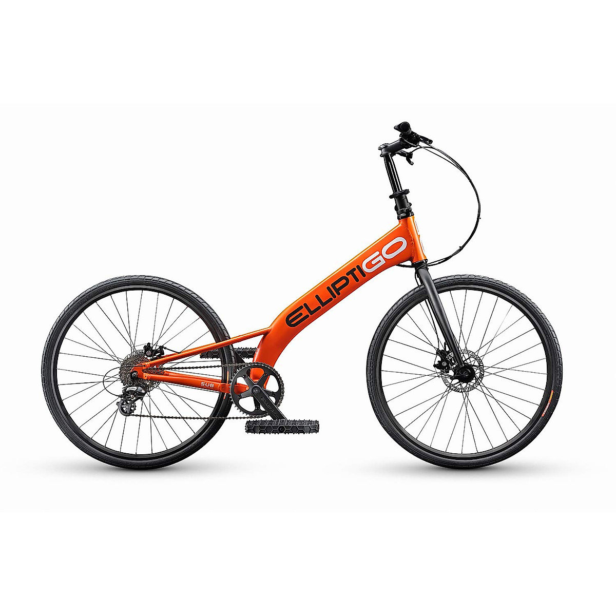 ElliptiGO RSUB Road Performance Outdoor Stand Up Bike and Best Hybrid Indoor Exercise Trainer, Orange