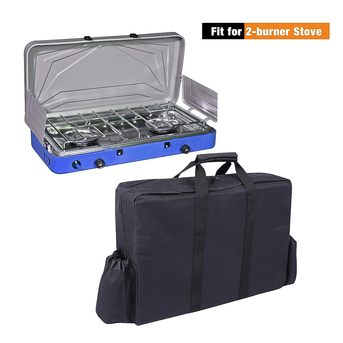 REDCAMP Camp Stove Burner Carry Bag, Stove Carry Case Portable for Camping Stove Gas Grill Accessories, 24"L x 5.1"W x 17.7"H