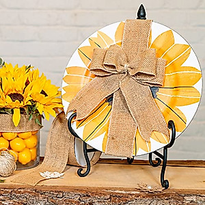 Morex Ribbon 1252.60/10-004 Burlap 2.5" X 10 YD Jute Wired Ribbon, Natural, Arts & Crafts Burlap Roll for Wedding Decor and Farmhouse Christmas Decor, Rustic Christmas Decorations Indoor Home Decor