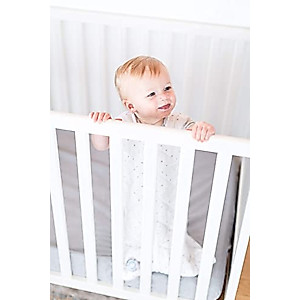 DREAMLAND BABY Toddler Weighted Blanket | 4lb Weighted Sleep Blanket for Kids and Toddlers Ages 3+ and/or 30+ lb | White with Grey Stars