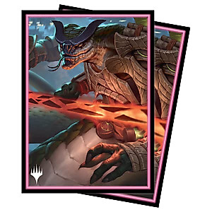 Ultra PRO Magic: The Gathering - Kamigawa Neon Dynasty 100ct Card Sleeves Featuring Chishiro - Protect Your Cards with ChromaFusion Technology and Always Be Ready for Battle