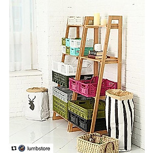 AY-KASA Collapsible Storage Bin Container Basket Tote, Folding Basket Crate Container : Storage, Kitchen, Houseware Utility Basket Tote Crate Mini-Box (White)