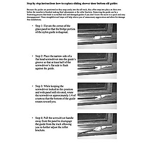Gordon Glass® Sliding Shower Door Bottom Sill Guide - Pack of 2