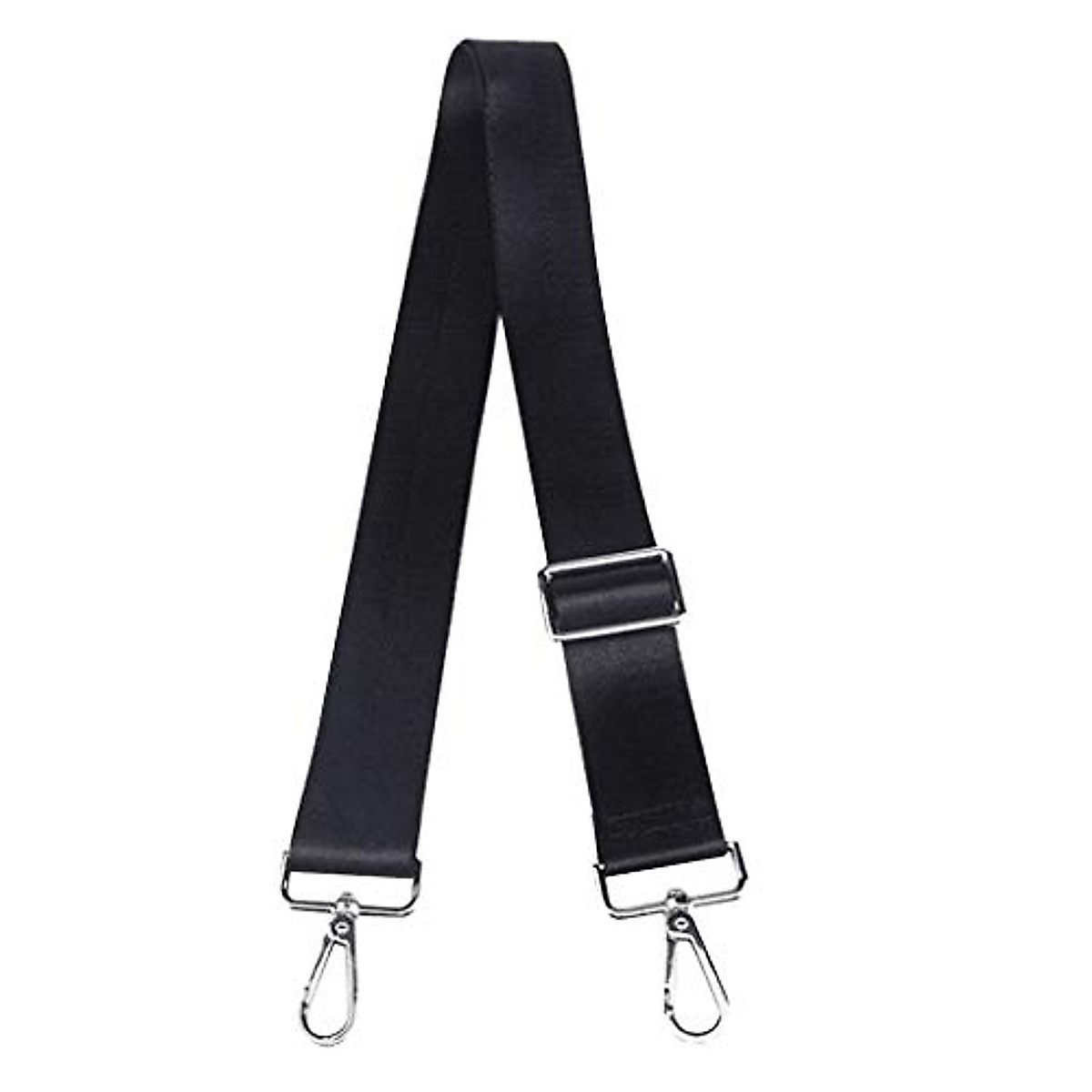 Adjustable Handbag Strap Replacement Guitar Style Canvas 57 Inches Crossbody Strap for Shoulder Bag (Black-01)