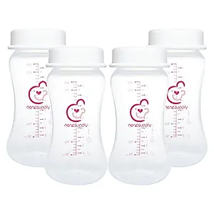 Nenesupply 9oz Wide Neck Breast Pump Bottles Use as Bottles for Pumping with Spectra S1 Spectra S2 9 Plus Breast Pumps. Pump Bottles for Spectra Pump. Breastmilk Storage and Collection Bottles