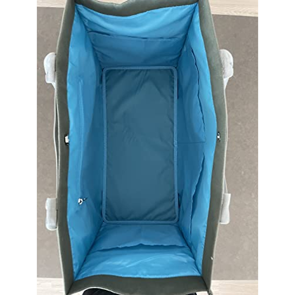 2023 Premium Oversize Canvas Tobi Tote Bag (21Wx16H x10D), Folds Flat, Slip-in Pockets, Removable Base, Anti-Theft Pocket (Tall Pines Green)