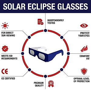 GottaHaveit Solar Eclipse Glasses Blue 10 Pack