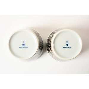 Mino ware Japanese Pottery Pair Sobachoko Tea Cup made in Japan (Japan Import) Rusty Brown Tobikanna STY002